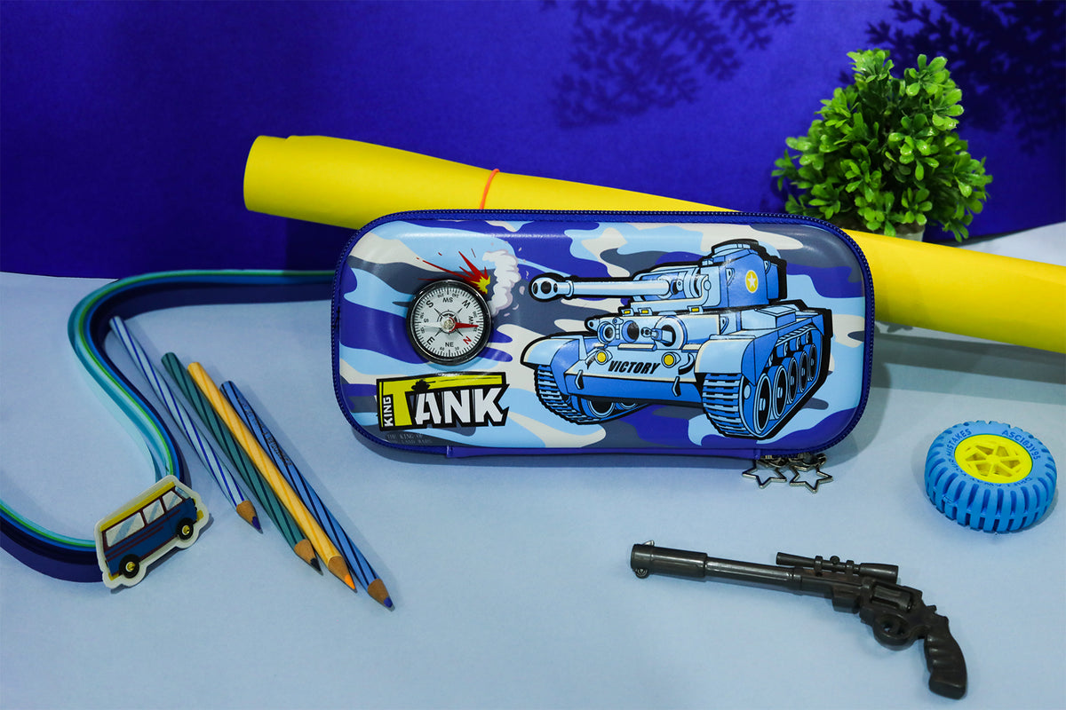 Bugetta EVA Tank Company Pencil Case – Rugged & Fun Military-Themed St